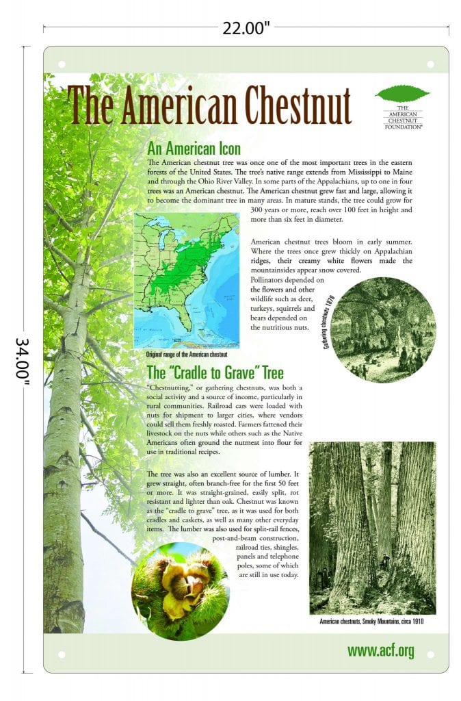 TACF Orchard Signs: 3P - Left Panel | The American Chestnut Foundation