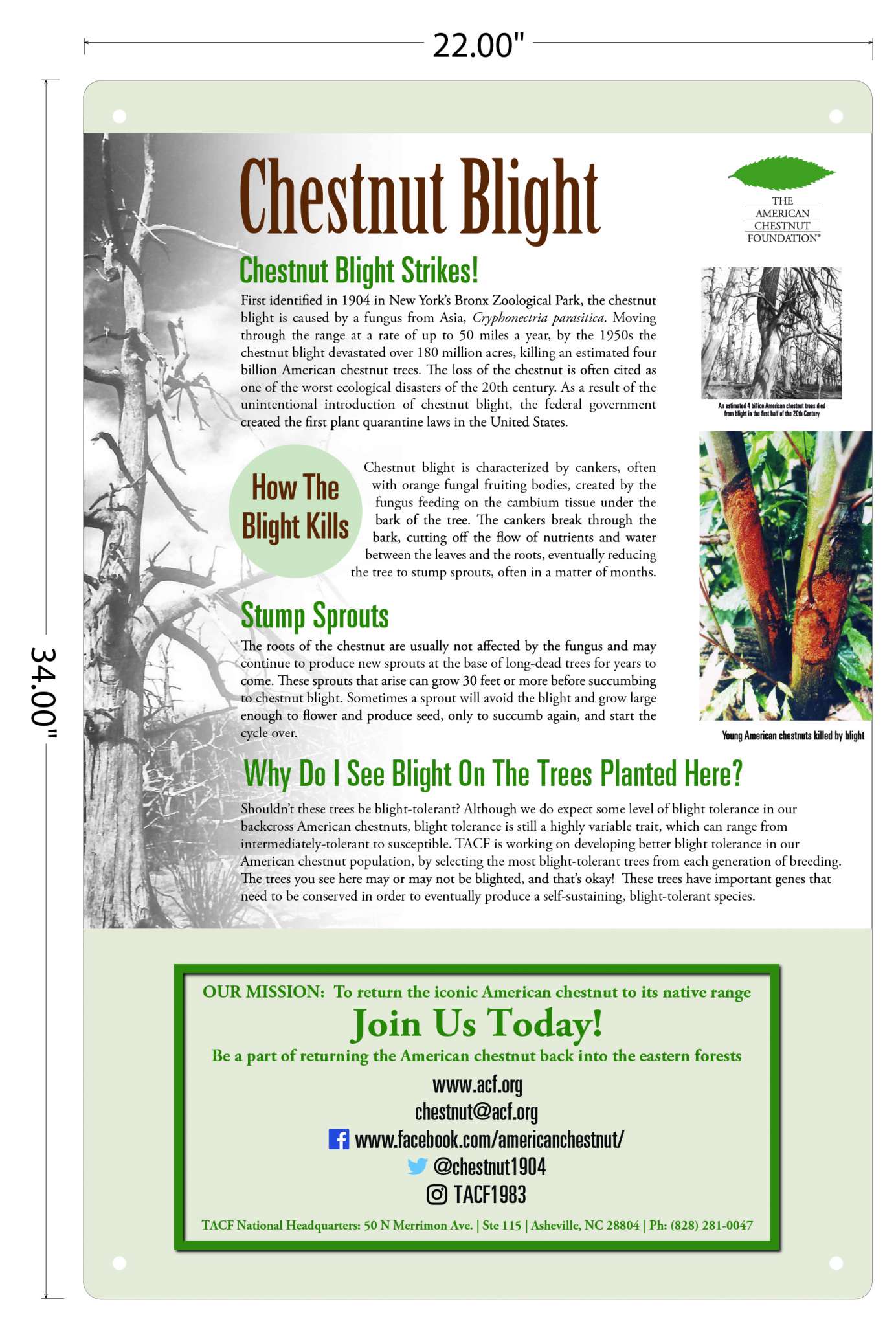 TACF Orchard Signs: 3P – Middle Panel (customizable) | The American ...